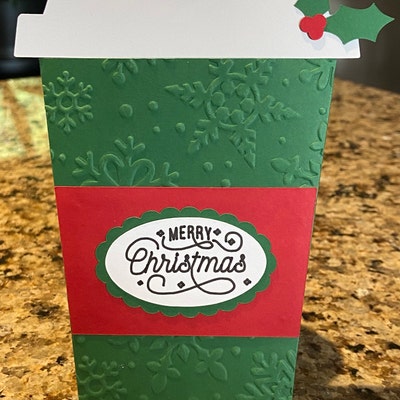 Merry Christmas Gift Card Holder, Coffee Gift Card Holder, Christmas ...