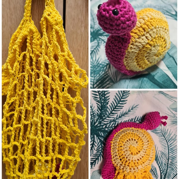 Foldable Snail Bag - PDF Crochet Pattern - Etsy