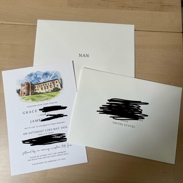Envelope Guest Address and Return Address Printing - Etsy