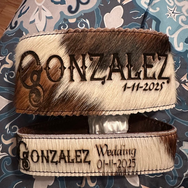 Brides Western Custom Cowhide Wedding Garter Leg Personalized or ...