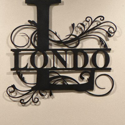 Personalized Family Name Metal Sign, Housewarming Gift, Metal Monogram ...