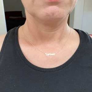 14k Solid Gold Name Necklace ,mini Name Necklace ,name Necklace ...