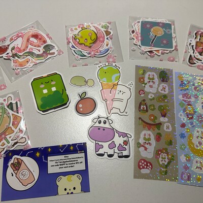 Bunny Sticker Grab Bag Assorted Waterproof Rip Proof Mystery Sticker ...