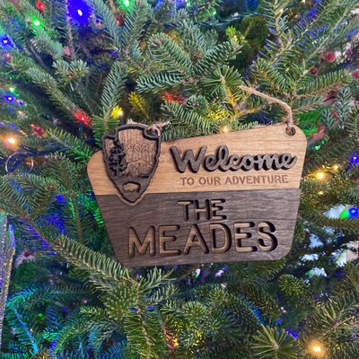 Park Style Welcome Sign Parks System Inspired Family Name Sign, Custom ...