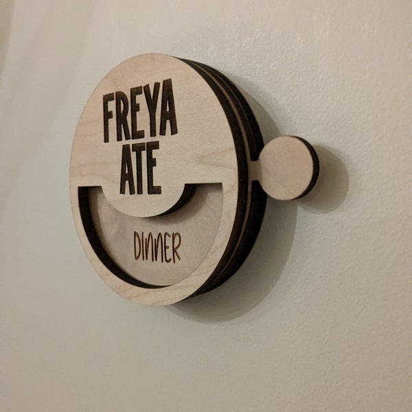 Personalized Dog Feeding Tracker Sign - Dog Feeding Reminder Magnet ...