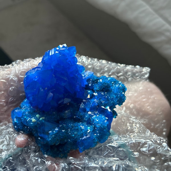 Gift! Beautiful Electric Blue CHALCANTHITE Like TANZANITE "copper ...