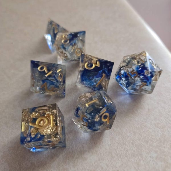 Space Dice / Cosmic Burst - Sharp Edge Dice for Dnd / Dnd Resin Dice ...