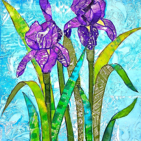 Iris Stained Glass Pattern .PDF Digital Instant Download Advance Level ...