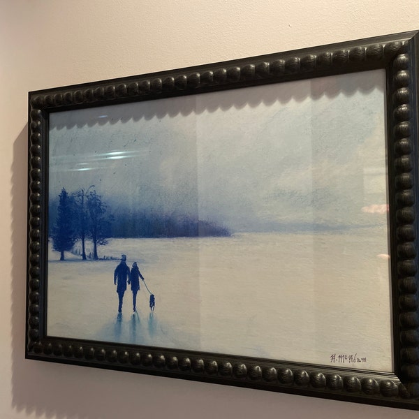 Chunky Bead Black Picture Frame- Custom Framing- A3 A4 A5 4x4 5x7 8x10 ...