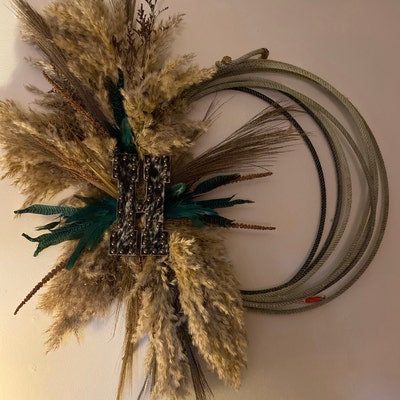 Lasso Wreath Front Door Decor Western Home Decor Rope Wreath Front Door ...