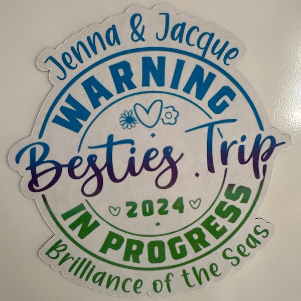 Personalized Bestie Cruise Door Magnet Besties Trip Gift 2026 Custom ...