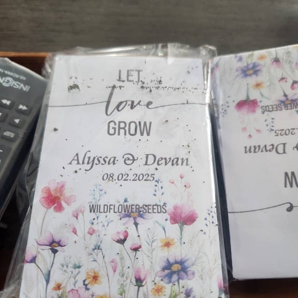 Personalized Seed Packets Wedding Favors for Guests in Bulk/custom ...