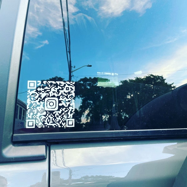 Custom QR Code Decal, Business Decal, Custom QR Code Vinyl Car Decal ...