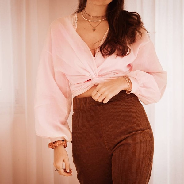 Wide Leg Pants and Front Tie Top PDF Pattern Bundle Sizes 34-44 in ...