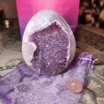 1.7LB AAA Deep Purple Uruguayan Amethyst Rosette Geode Amethyst Geode ...