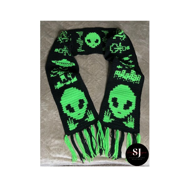Sos Scarfmania Aliens! Mosaic Crochet Pattern Collection - Etsy
