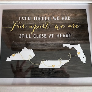 Long Distance Family Moving Gift, Family Separated, Multiple States ...