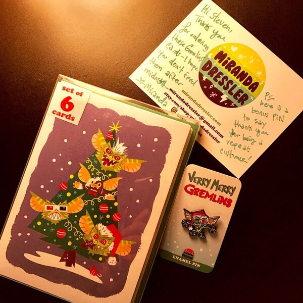 Gremlins Holiday Cards 6 Pack Gift Set - Etsy