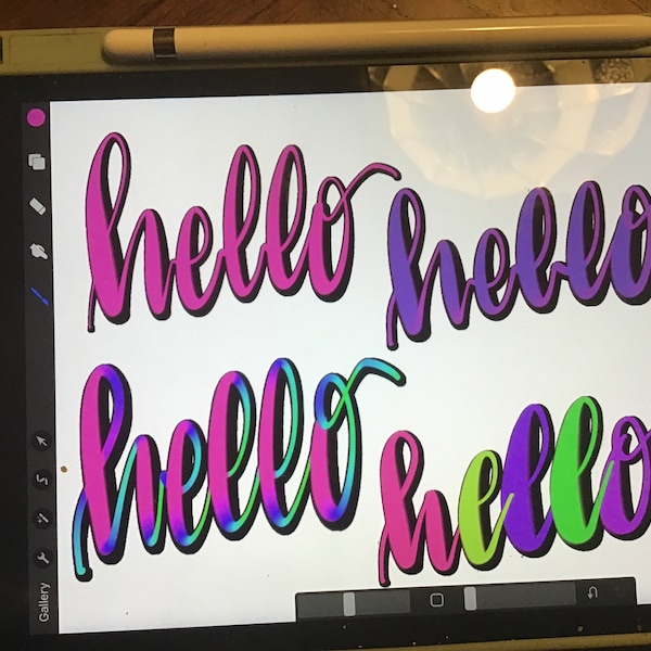 3D Lettering Procreate Brush Set, Lettering Brush, Procreate Lettering ...