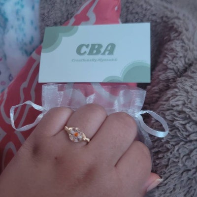 Custom Braided Bicone Crystal Rings Customizable, Rainbow, Colorful ...