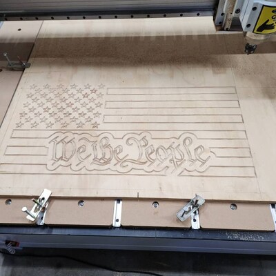 CNC Stl 3D Waving American Flag. Beautiful, Highly Detailed and ...
