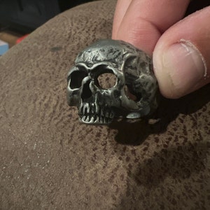 Geometric Skull Ring for Men 316L Stainless Steel, Heavy Metal Ring, Punk, Motorcyclist Ring ...