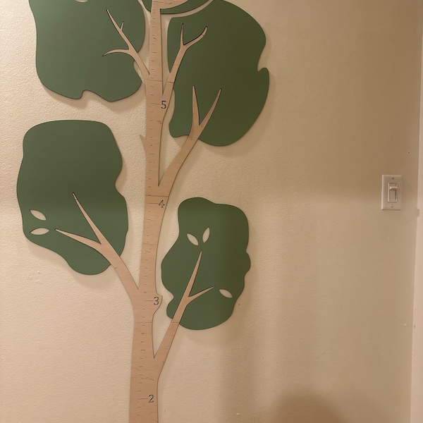 Tree Growth Chart for Kids, Wooden Height Chart for Children's ...