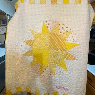 Jumbo Sunshine PDF Baby and Throw Quilt Pattern Modern Baby Blanket - Etsy