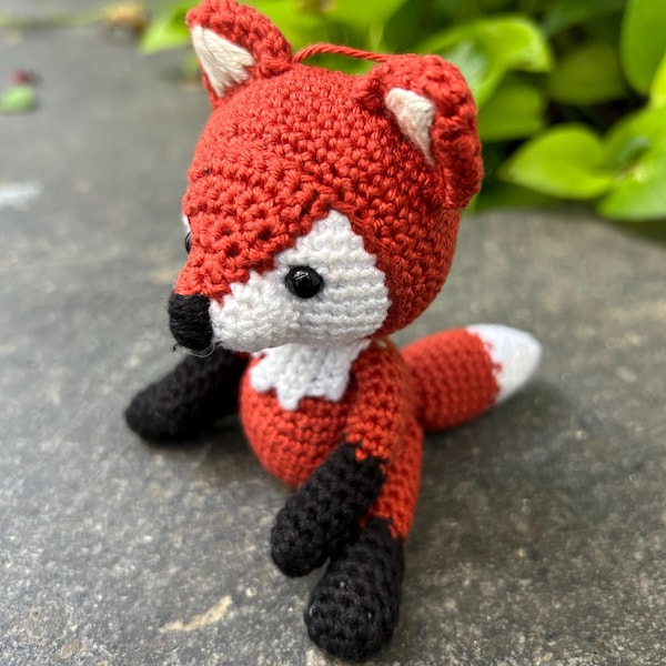 CROCHET PATTERN Lucy the Fox Crochet Amigurumi Stuffed Sitting Forest ...