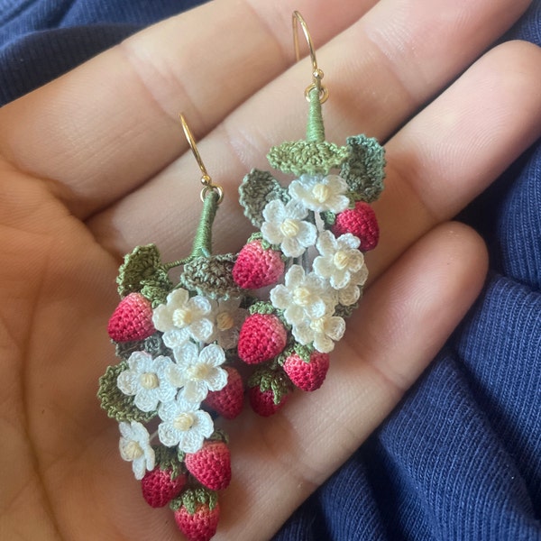 Micro Crochet Jewelry Set, Handmade Sunflower Earring, Sunflower ...