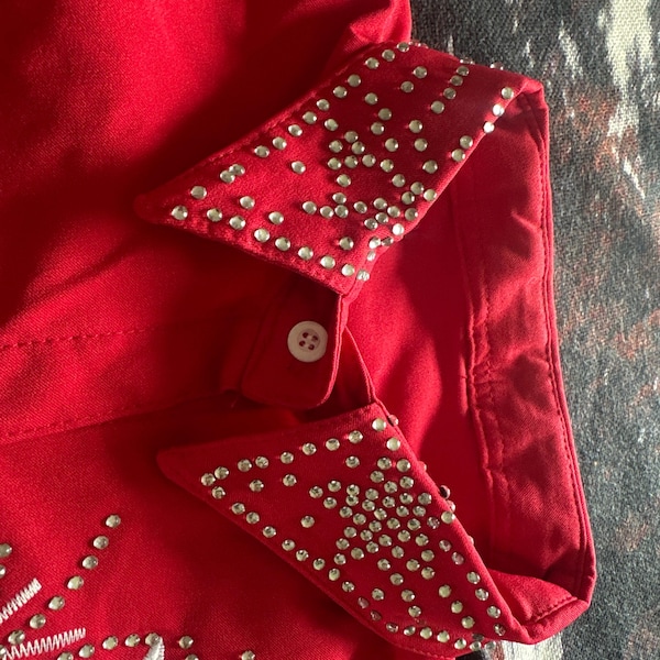 Red Patriotic Western Shirt, Women's Western Shirt , Bling Western ...