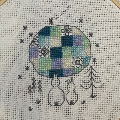 Spring Family Tree Blackwork Embroidery Pattern PDF Download Chart Includes Full Stitching ...