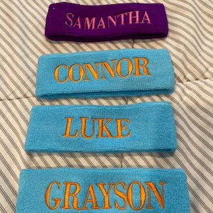 Sweatbands Custom Personalized Embroidered Sweat Bands - Etsy