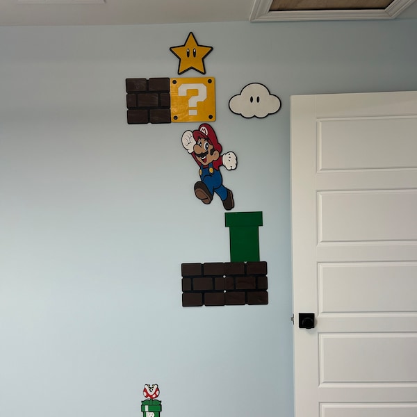 Customizable Mario Bros. Wooden Display - Etsy