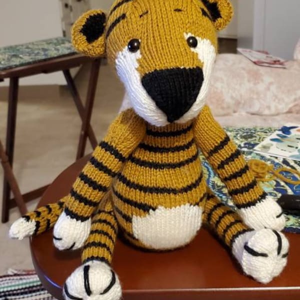 Tiger Knitting Pattern - Toy Knitting Pattern / Polushkabunny - Etsy