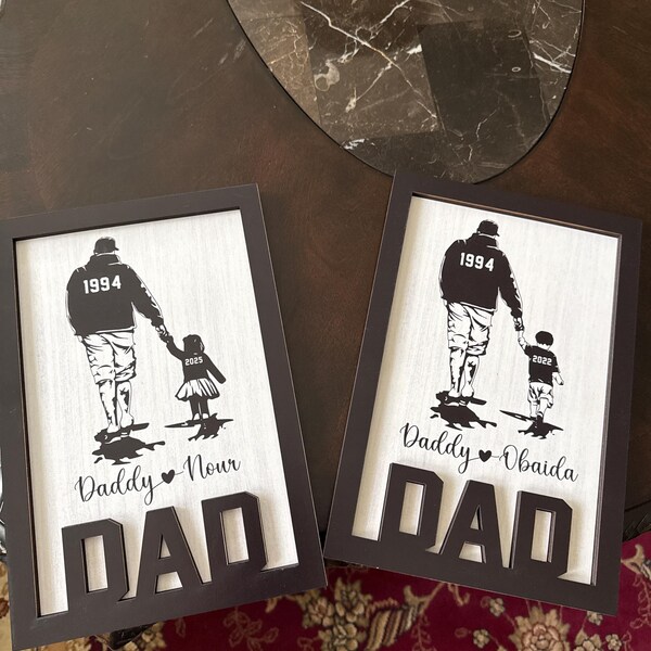 Personalized Father's Day Gift, the Best Dad Sign, Family Sign, Father ...