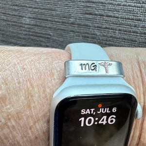 Smart Watch Charms, Personalized Gift, Custom Name, Watch Band Slide ...