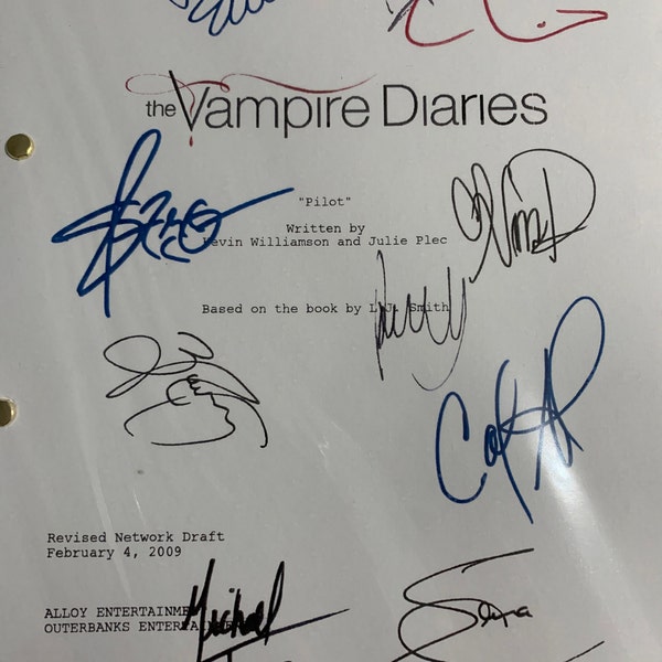 The Vampire Diaries Pilot TV Script Screenplay With Signatures ...