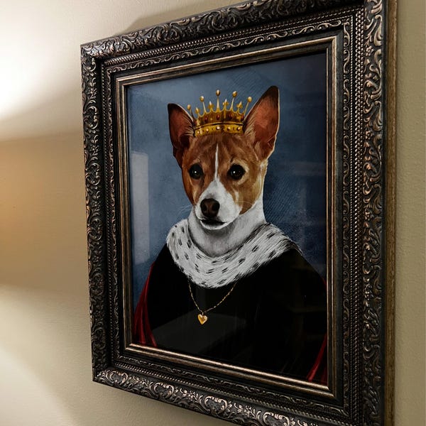 Queen Pet Portrait, Royal Pet Portrait, Pet Portrait, Custom Pet ...
