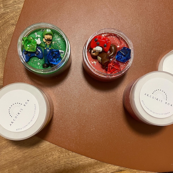 Mario Dough Jar Favor,play Dough Kit,kids Party Favor,sensory Toys ...