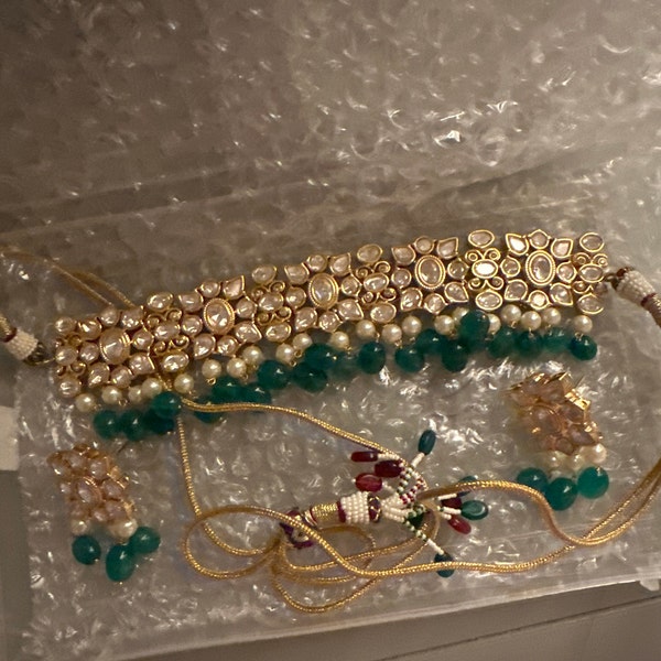 NS170 Chandan Haar - Hyderabadi Jewelry - Indian Long Mala - Gold ...