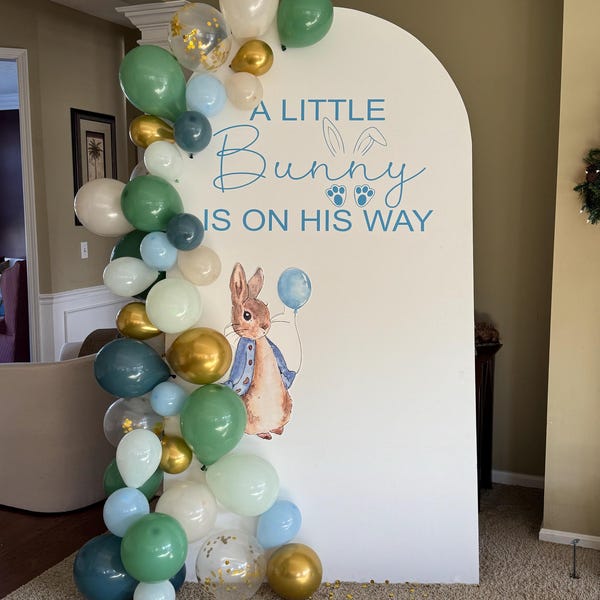 Peter Rabbit Big Decor Cutout, Blue Bunny Birthday, Rustic Flopsy Bunny ...