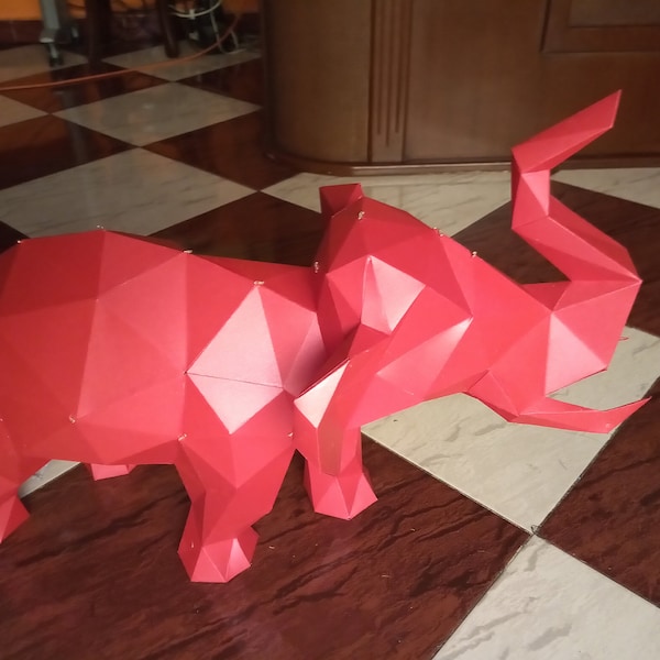ELEPHANT 3D Papercraft PDF Paper Sculpture Template, Origami Kit, Paper ...