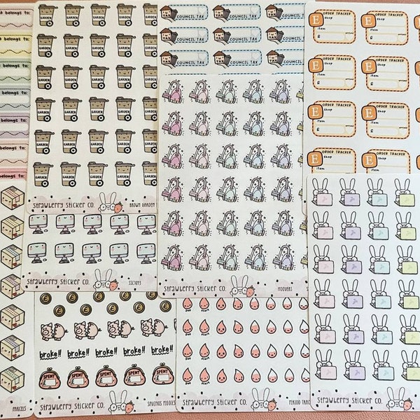 36 Planner Time Cute Kawaii Stickers SSC1048 - Etsy