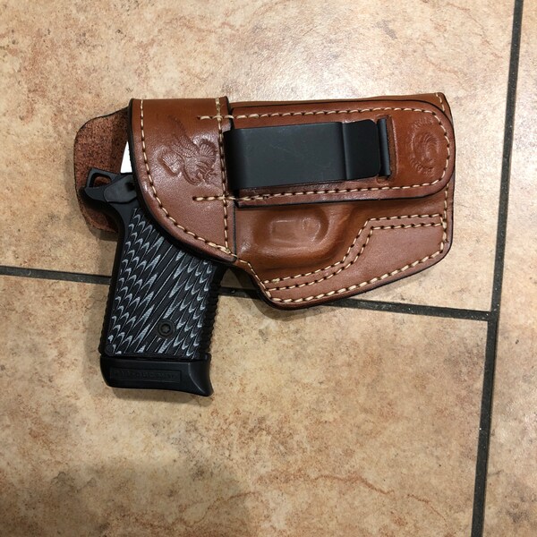 Springfield Armory 911 380 Cal. Iwb Formed BROWN Leather Holster With ...
