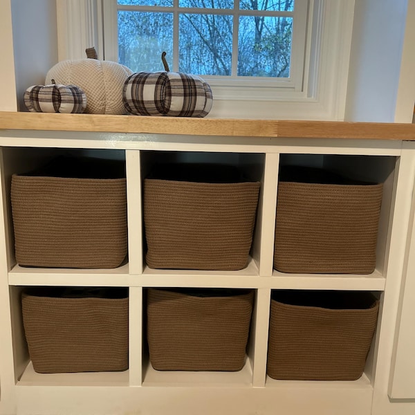 Custom Size Organizer, Cotton Rope Basket, Square Storage Basket ...