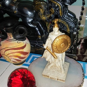 Vintage Ares Mini Statue Small Hand-painted Ancient Greek God Ares Mini ...