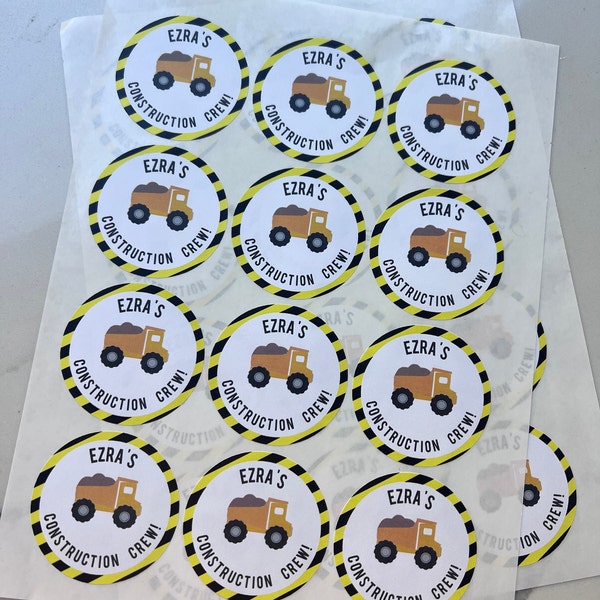 Construction Birthday Stickers, Loads of Fun Stickers, Construction ...