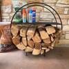 Round Log Holder // Minimalist Firewood Storage for Indoors or Outdoors ...