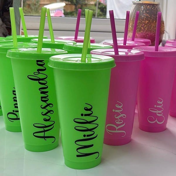 Personalised Name Cold Cup 24oz | Starbucks Cup With Lid and Straw ...